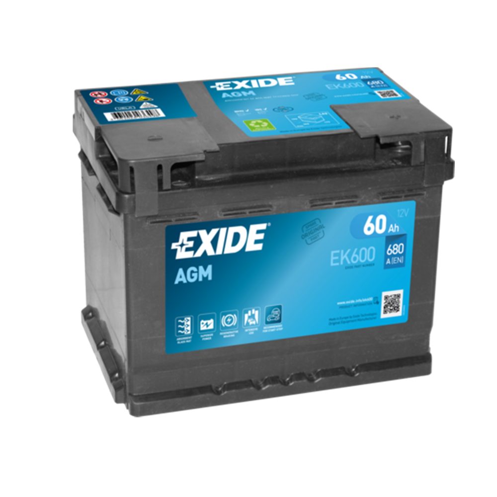 Akumulator EXIDE AGM START&STOP EK600 60Ah 680A