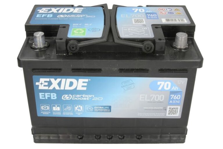 Akumulator Exide EFB START&STOP 70Ah 760A Prawy Plus